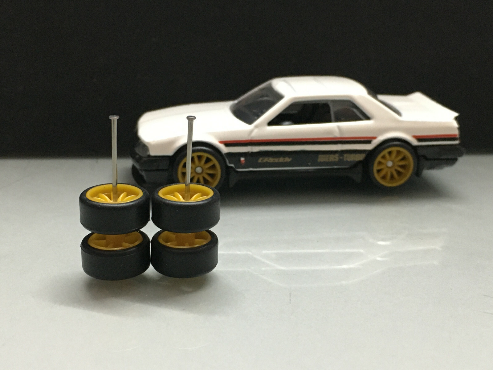 R169 Hot wheels 1/64 Set 10 Spoke CE28 Gold 10mm,Long Rubber Real ...