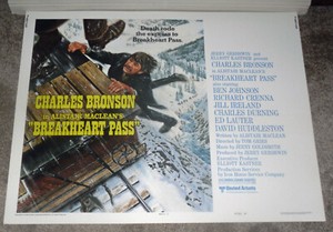 BREAKHEART PASS original 1976 ROLLED 22x28 movie poster CHARLES BRONSON ...