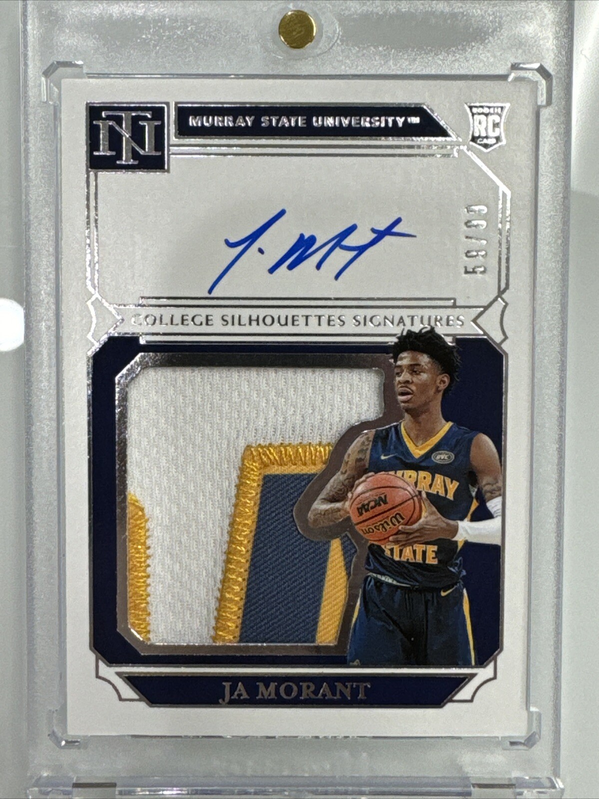 2019-20 National Treasures Collegiate Ja Morant Rookie Patch Auto RPA ...