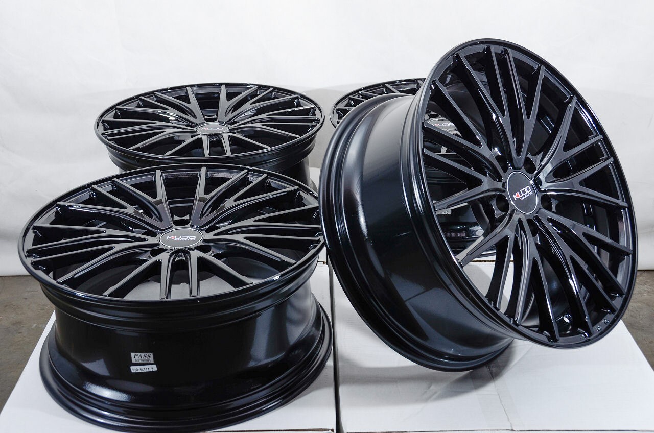 18" Wheels Rims Black 5x112 Mercedes C230 C280 Audi A3 A4 Mini Cooper ...