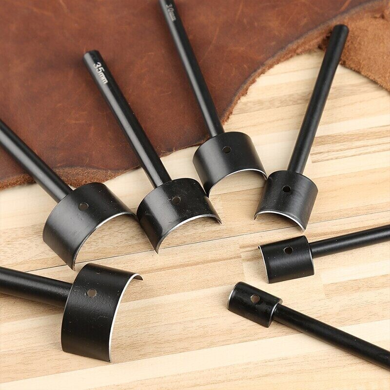 Half Round Leather Punch Hand Cutter Leather Belt Edge End Punch ...
