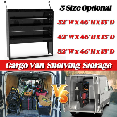 Van Shelving Storage w/Hooks for Ford Transit, GM, NV, Promaster ...