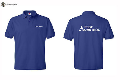 Pest Control Logo Termite Inspector Polo Shirts with Left Chest Name S ...