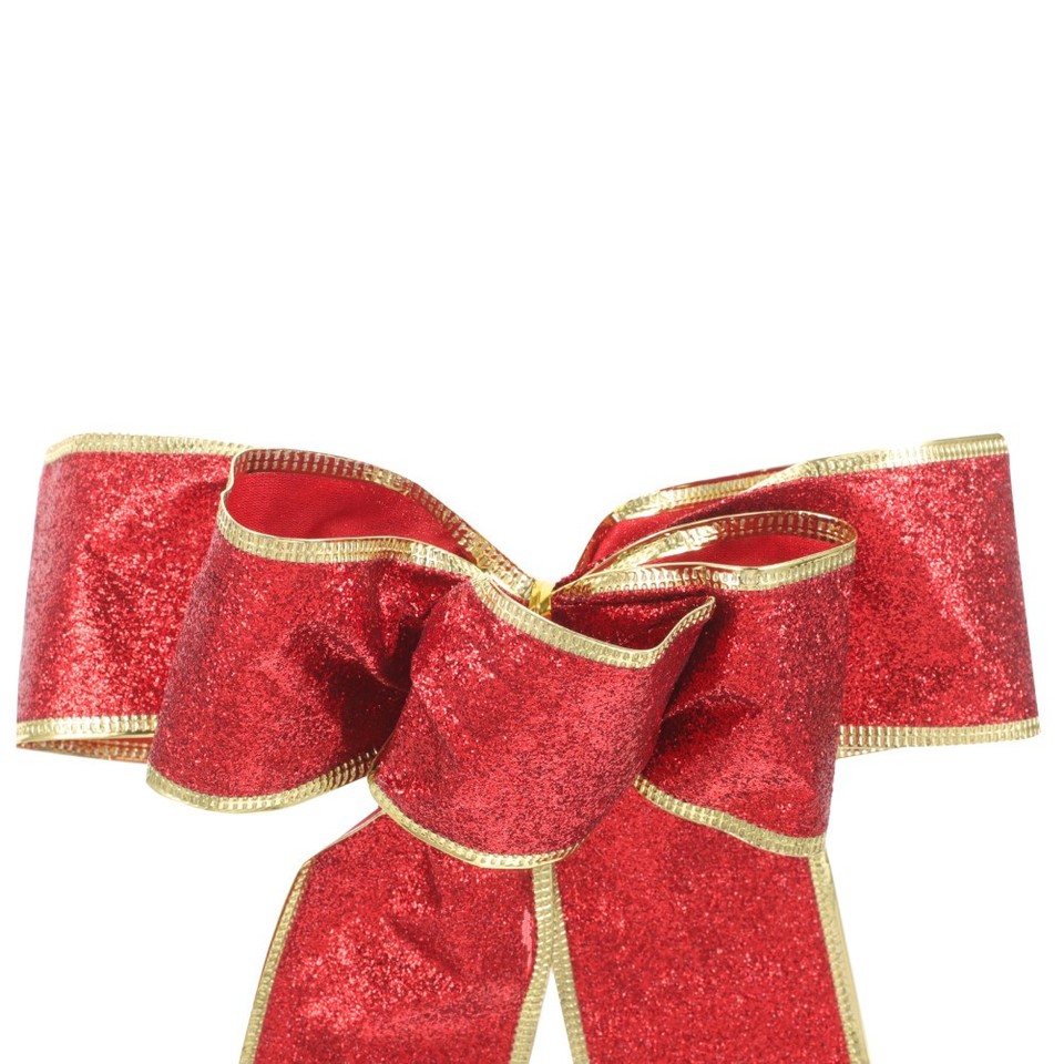 5 Pcs Christmas Ribbon Bow Bows For Tree Door Wall Chair Table Hanging ...