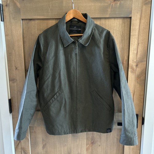 American Giant Work Mechanics Canvas Jacket Heavyweight Zip Green USA ...