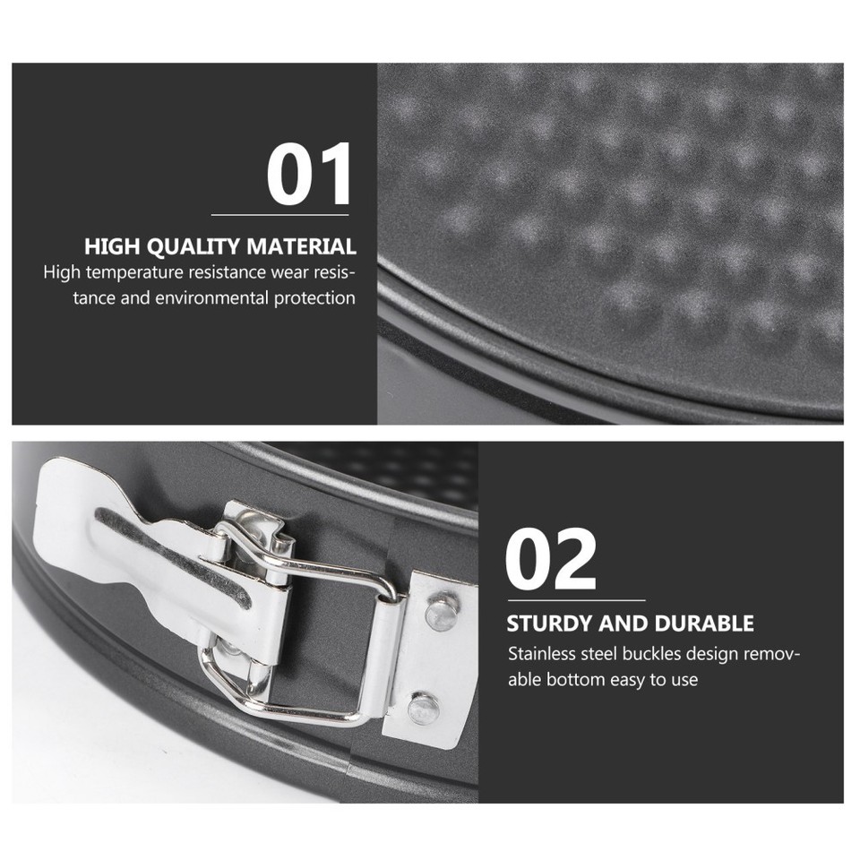 Round Non Stick Loose Base Deep Cake Tin x 7cm (Black) | eBay Australia