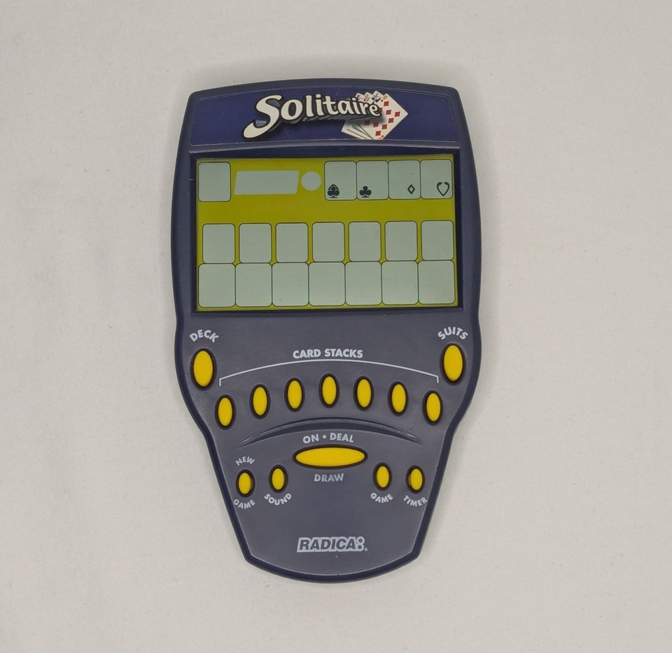1999 Radica Solitaire Big Screen Handheld Electronic Card Game | eBay