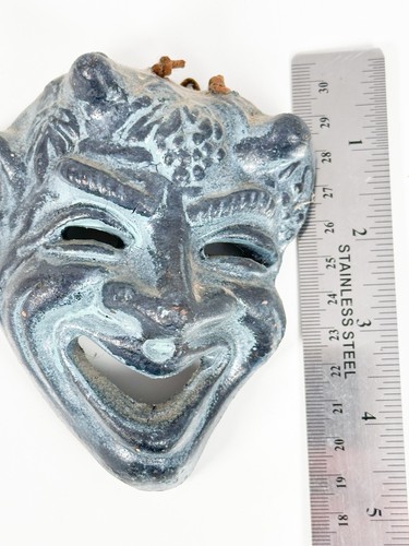 Vintage Laughing Pan Satyr Greek Theatre Mask Wall Plaque - verdigris ...