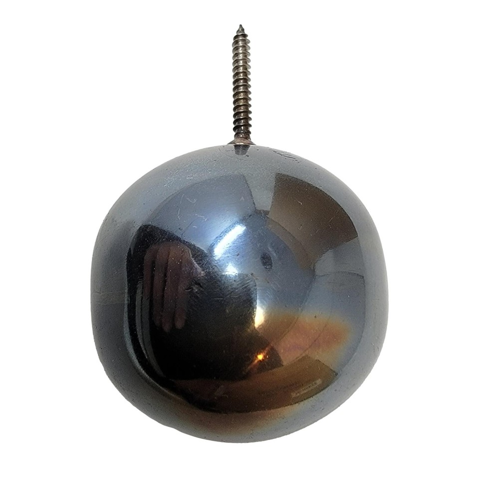 Hematite Silver Blue Sphere Floating Ball Wall Sculpture 3 in Round ...