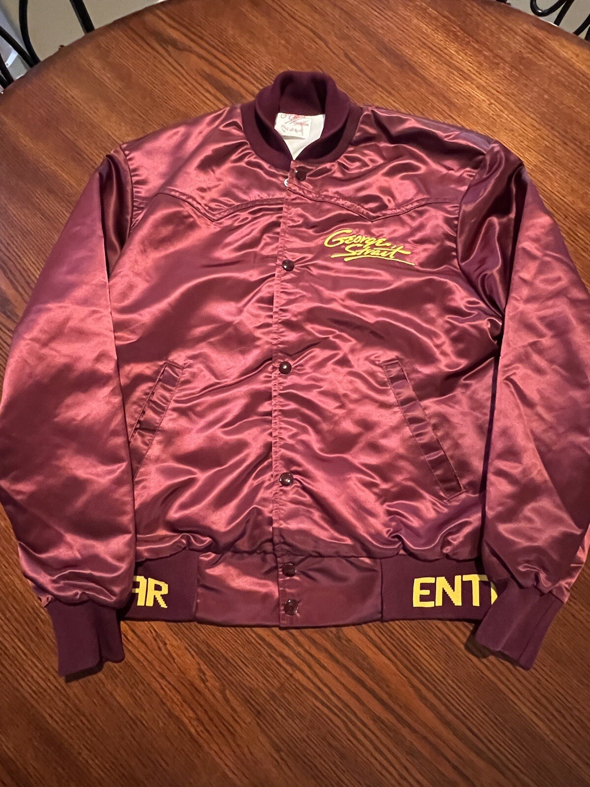 Vintage George Strait 1980's Satin Tour Jacket Entert… - Gem