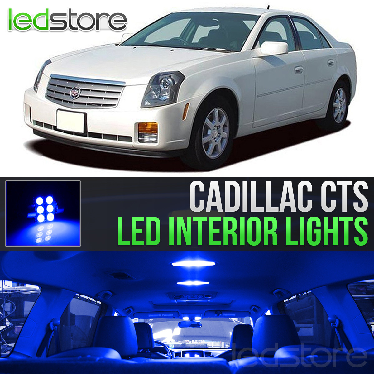 2003-2007 Cadillac CTS Blue LED Lights Interior Kit | eBay