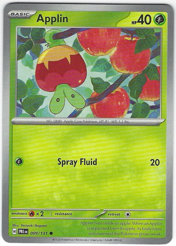 Applin #009/131 SV: Prismatic Evolutions Common - Pokemon | eBay