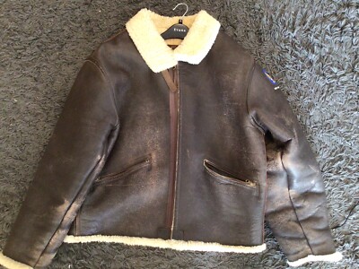 USED The Real McCoys USAAF D-1 Mechanics Sheepskin Jacket Size Large ...