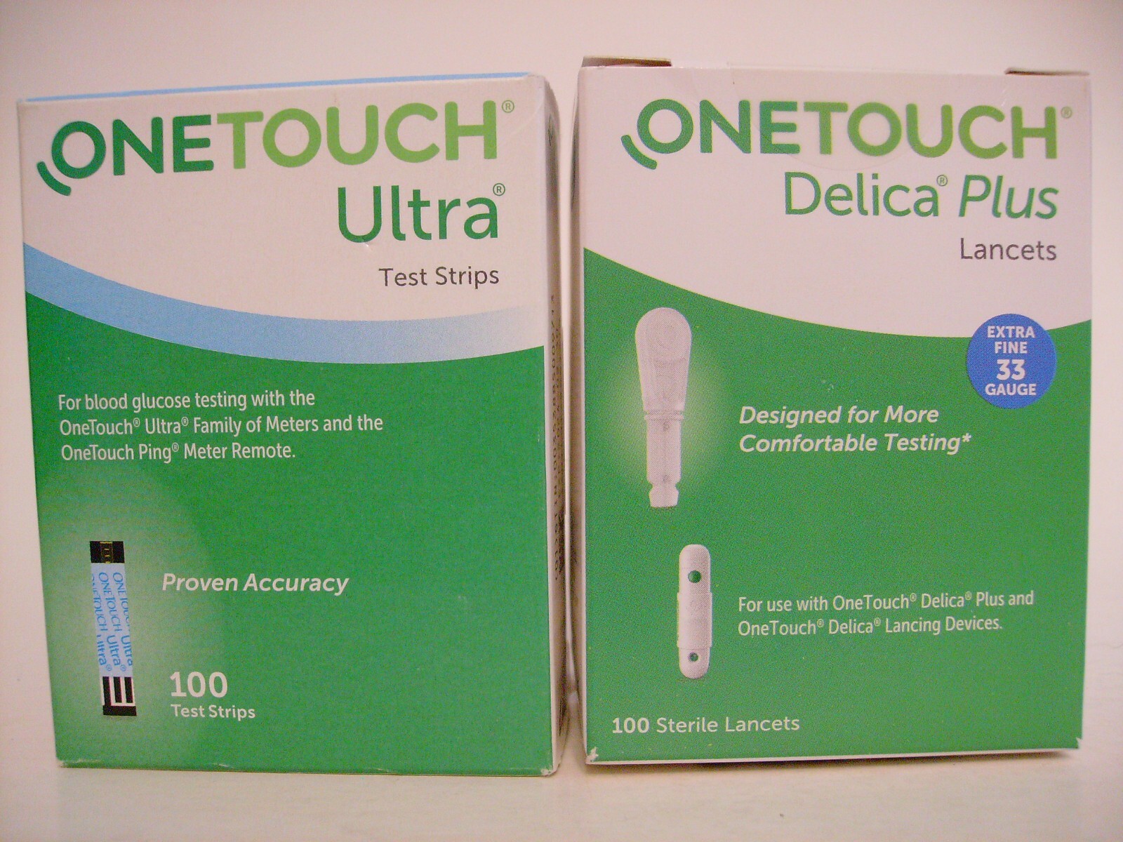 One Touch Ultra Glucose Blood Test Strips - 100 Strips - 020-245 for ...