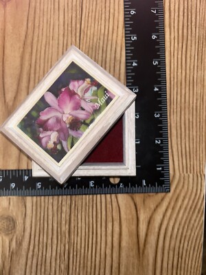 Kimberly Enterprises Graphic Art Tiles Wood Trinket Box Floral | eBay