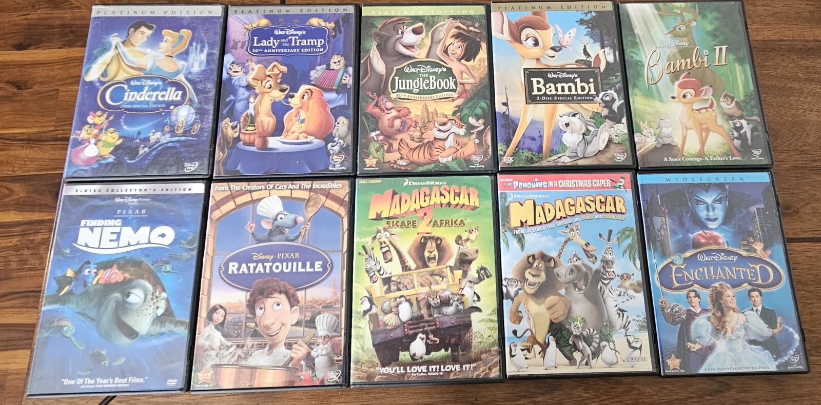 Disney DVD Movie Lot - Lot of 10- Special/ Platinum/ Anniversary ...
