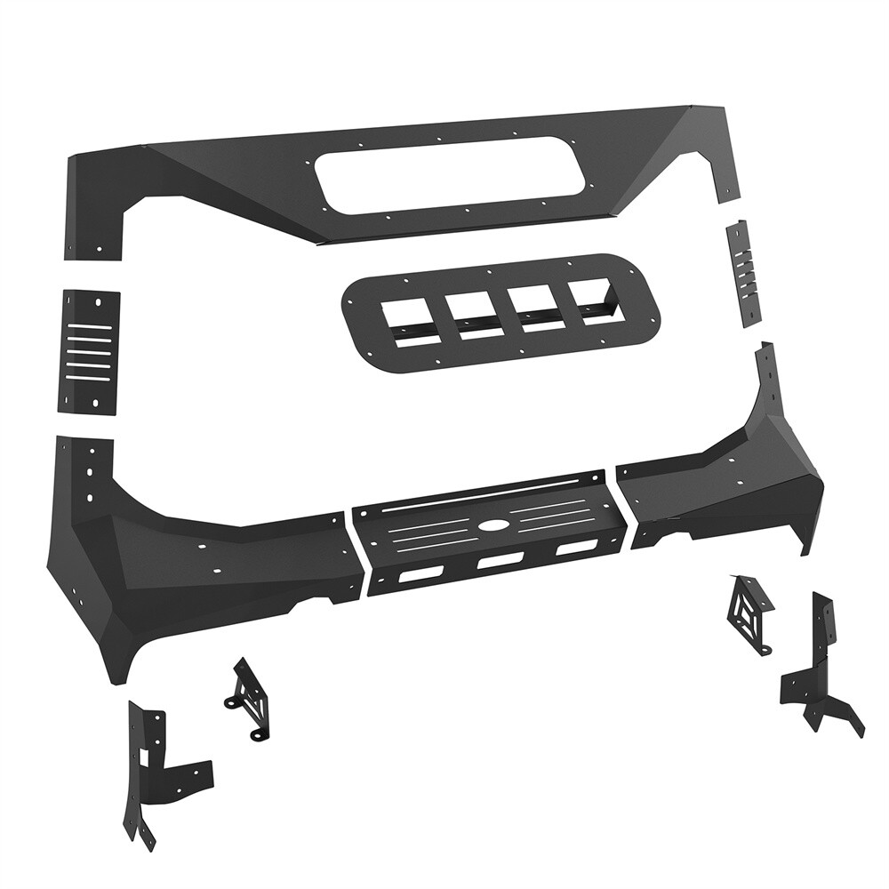 Fit 07-18 Jeep Wrangler JK Windshield Frame Cover Body Armor Roof Sun ...