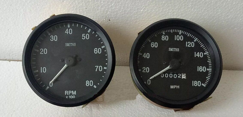 Smiths Gauges kit 100 mm speedometer and tachometer black bezel ...