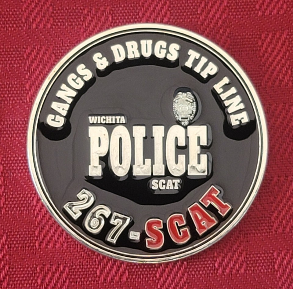New Wichita Police Kansas Gang Unit Coin, SCAT Tip Line. | eBay