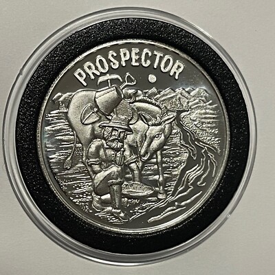 Prospector Sprag Pole Bar & Museum Rare Coin 1 Troy Oz .999 Fine Round ...