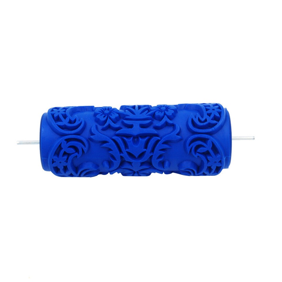 Rotary Flower Leaf Pattern Painting Paint Roller Brush DIY Wall Decor 6 ...