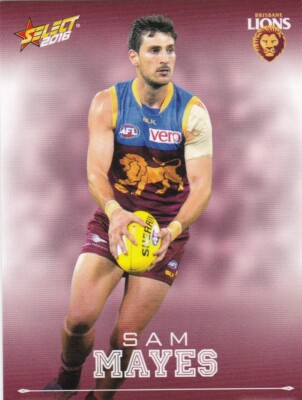 AFL 2016 Select Brisbane Lions - Sam Mayes Card No.22 | eBay Australia