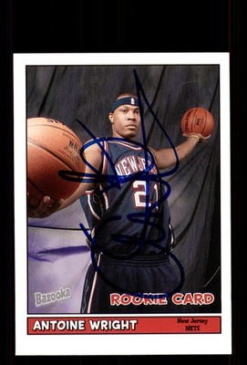 Signed Basketball Card Auto Antoine Wright 2005-06 Bazooka #181 New ...