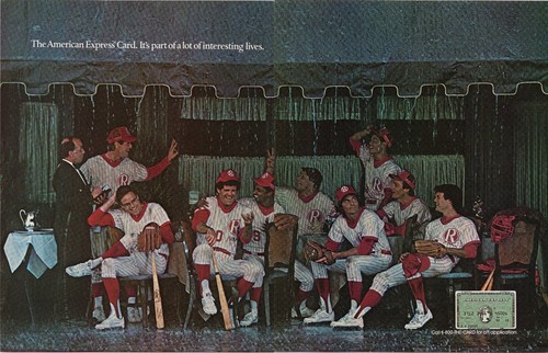 American Express 1985 Vintage 2 Page Print Ad Baseball Team Credit Card ...