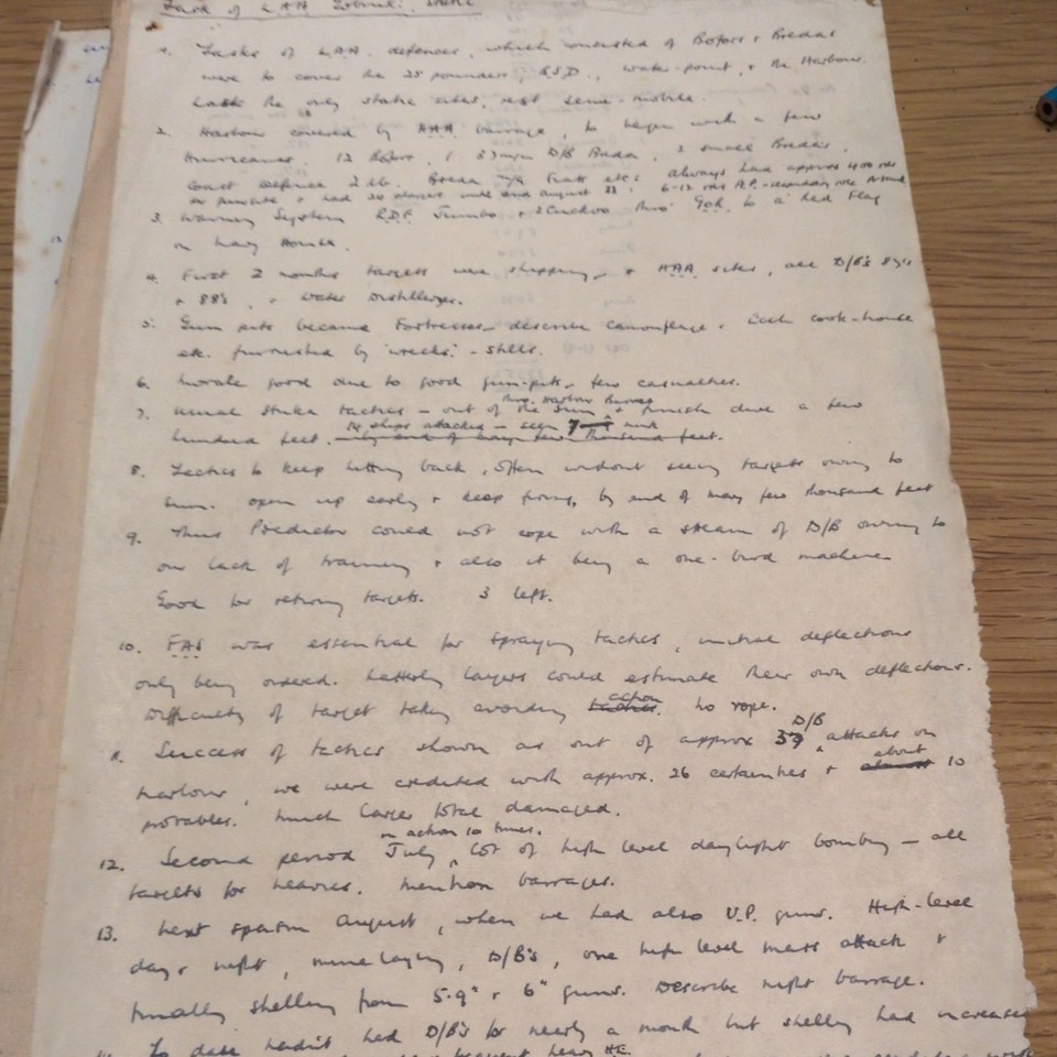 WW2, Seige Of TOBRUK, Tobruch, Original hand written documents, Lack of ...