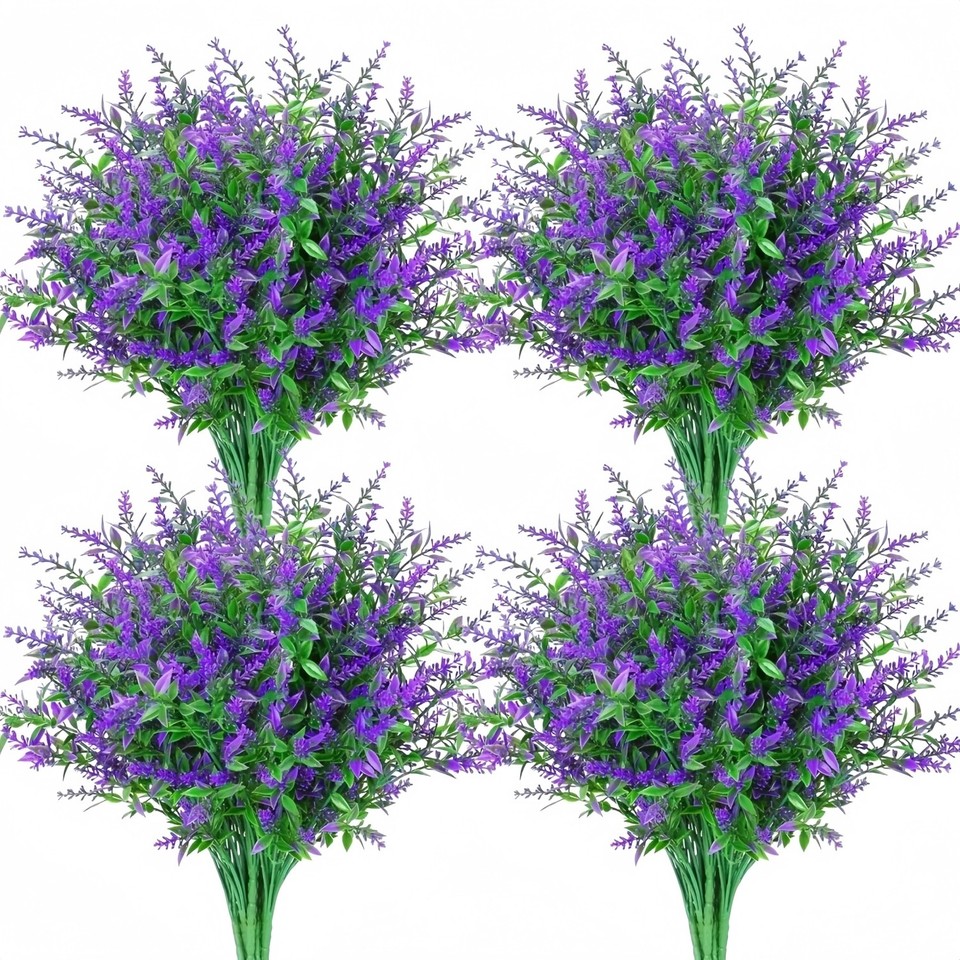 Artificial Flowers Fake Plastic Plants Outdoor Home Garden Spring ...