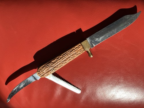 Jagdmesser Leegebruch DDR Horngriff Hirschgeweih Messer Foron | eBay.de