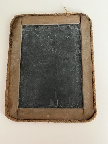 Antique 1900s Primitive Schoolhouse Student Slate Tablet 2-sided ...