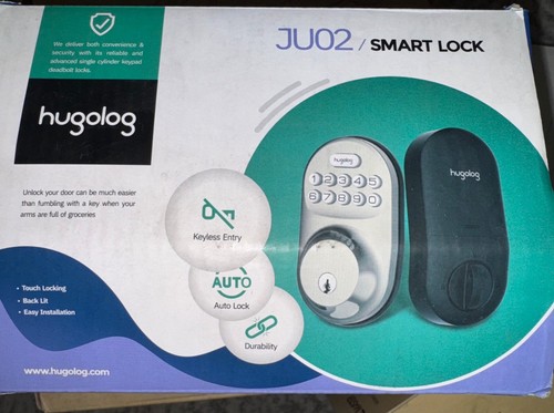 Hugolog JU02 Electronic Smart Deadbolt Lock Keyless 20 User Codes New ...