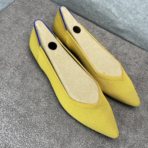 Rothy's The Point Flats Women's 7.5 Knit Yellow V Shaped Shoes | eBay