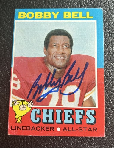 Bobby Bell Signed Autographed 1971 Topps Card # 35 Kansas City Chiefs ...