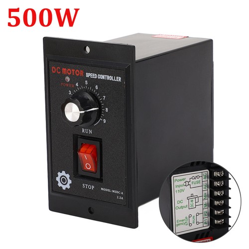 500W DC Motor Speed Controller AC110V TO DC 90V Forward Reverse 9 Gears ...
