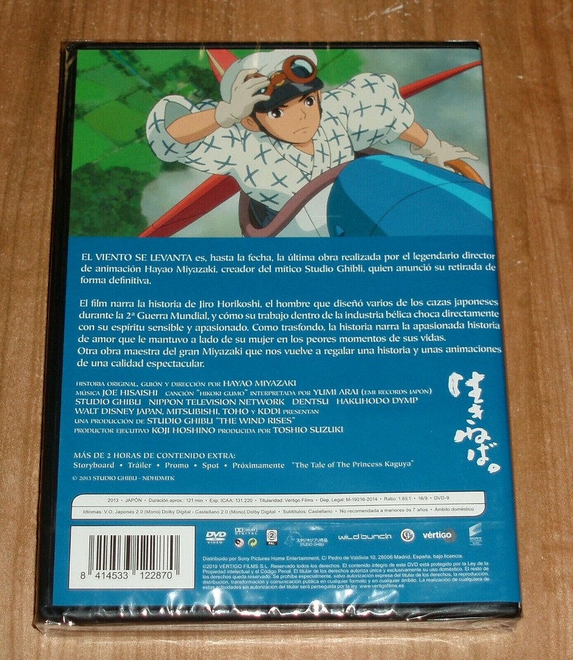 The Wind Rises (Kaze Tachinu) DVD New Sealed Animation Manga R2 | eBay