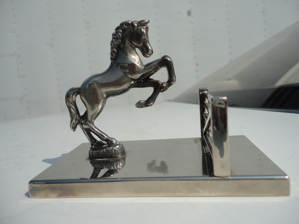 Collectible Seba Silver Plated Horse jumping a bard Card Holder Made in ...