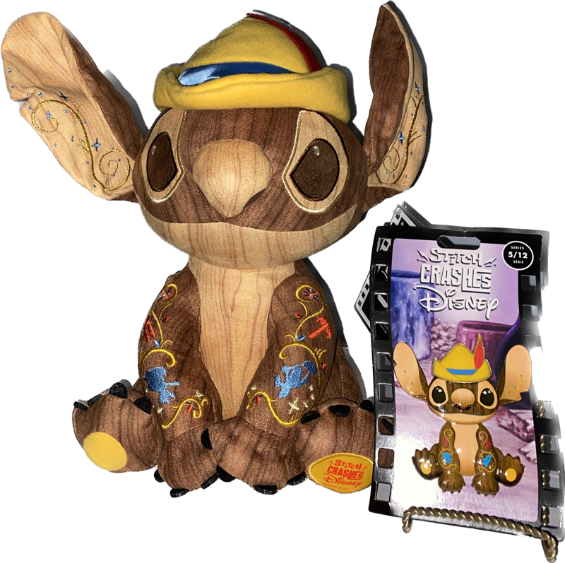 Stitch Crashes PINOCCHIO Plush and Pin Set #7 of 12 NEW Authentic ...