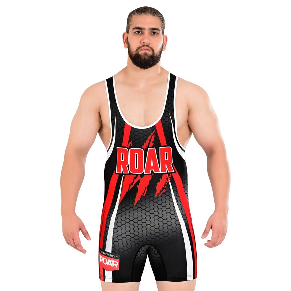 ROAR Men’s Wrestling Singlet Sports Gym Powerlifting Bodybuilding Vest ...