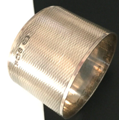 35g Vtg Engraved MARKED B G BERT GORDON 925 STERLING SILVER Napkin Ring ...