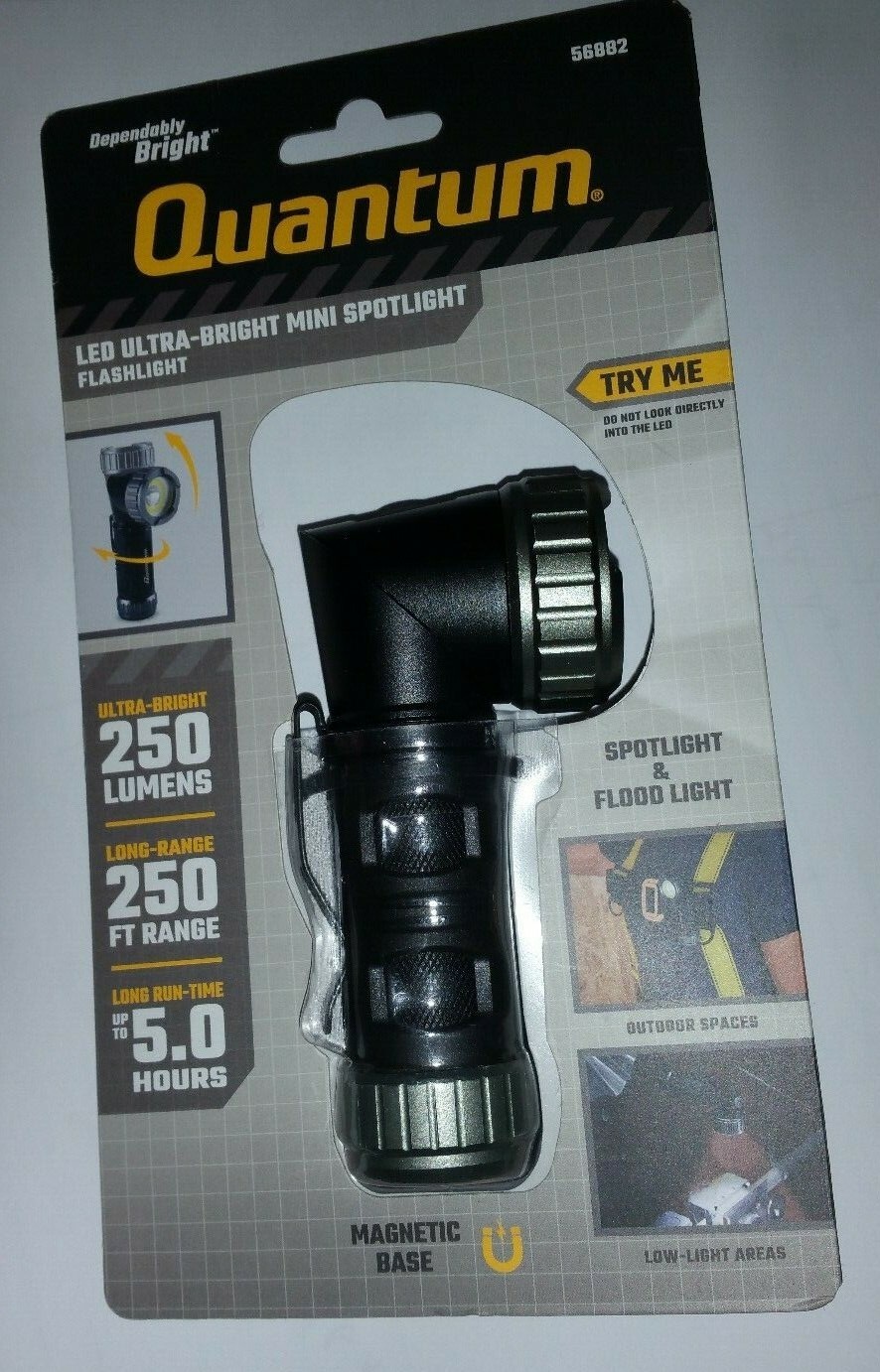 Quantum LED Ultra Bright Mini Spotlights Flashlight 250 Lumens Long ...