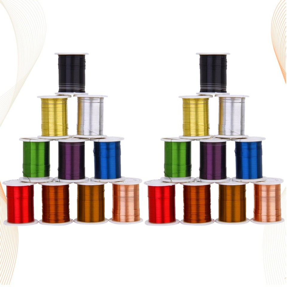 20 Rolls Colorful Copper Wire Beading Thread String Cord DIY ...