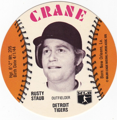 1976 CRANE DISK DISC RUSTY STAUB DETROIT TIGERS | eBay
