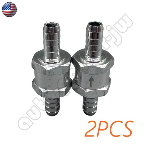 2x 10mm 3/8" Fuel Line Non-Return One Way Air Fuel Oil Check Valve ...
