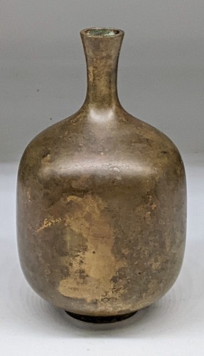 Vintage OMC Bronze Patina Narrow Neck Metal Japanese Bud Vase 8" MCM | eBay