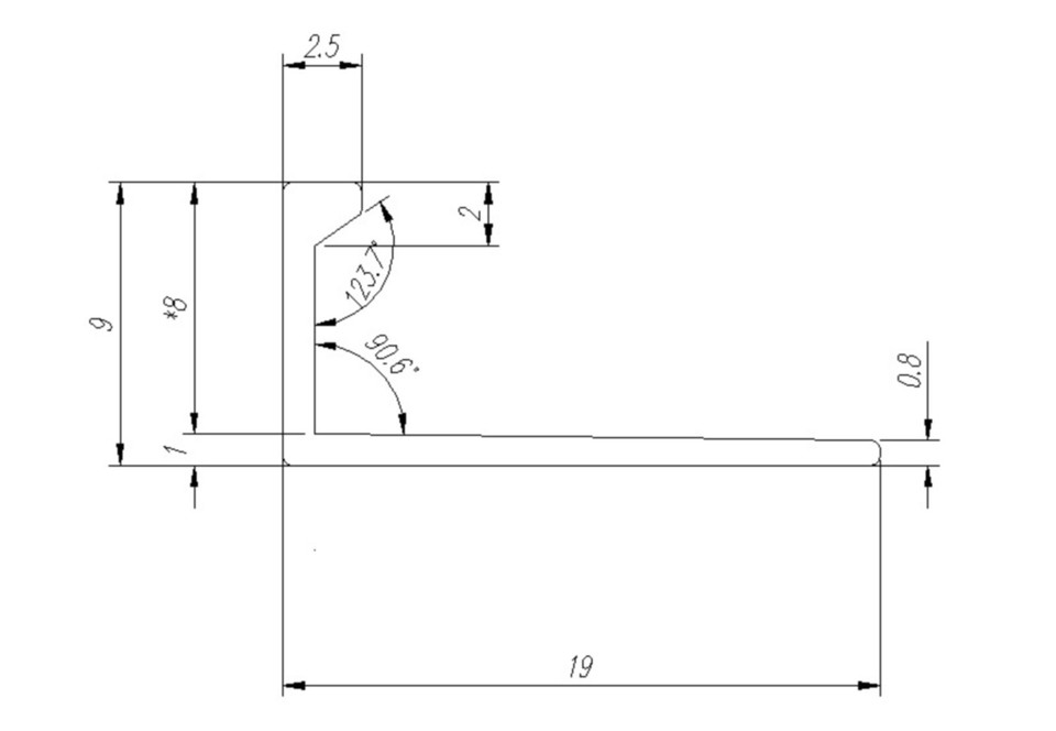 Metal L Shape Tile Trim Bright & Brushed Silver Chrome 8,10 & 12mm Any ...