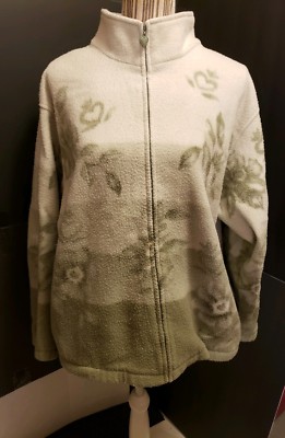 Alfred Dunner Multi-Colored Floral Fleece Sweatshirt Size Medium | eBay