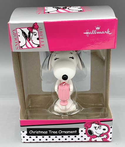 Hallmark Peanuts Snoopy Sister Belle Drinking Milkshake Christmas ...
