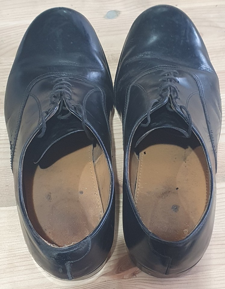 RAF Parade Shoes Black Leather Shoes Cadet Shoes MENS All sizes! | eBay UK